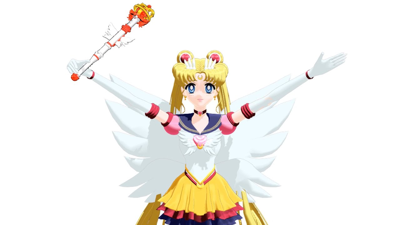 [MMD] Eternal Sailor Moon's wand whirl animation #3 - YouTube