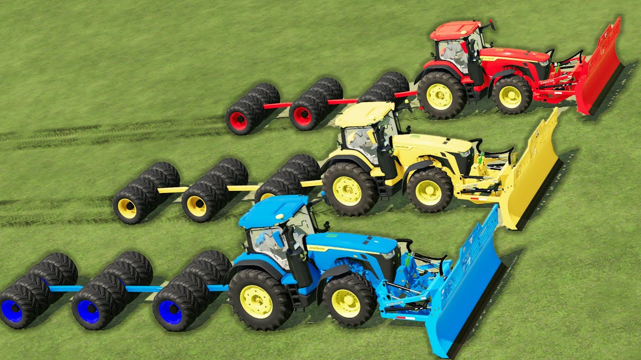 WHEEL of COLORS! MAKING CORN CHAFF & FAST COMPACTING with LEVELER ...