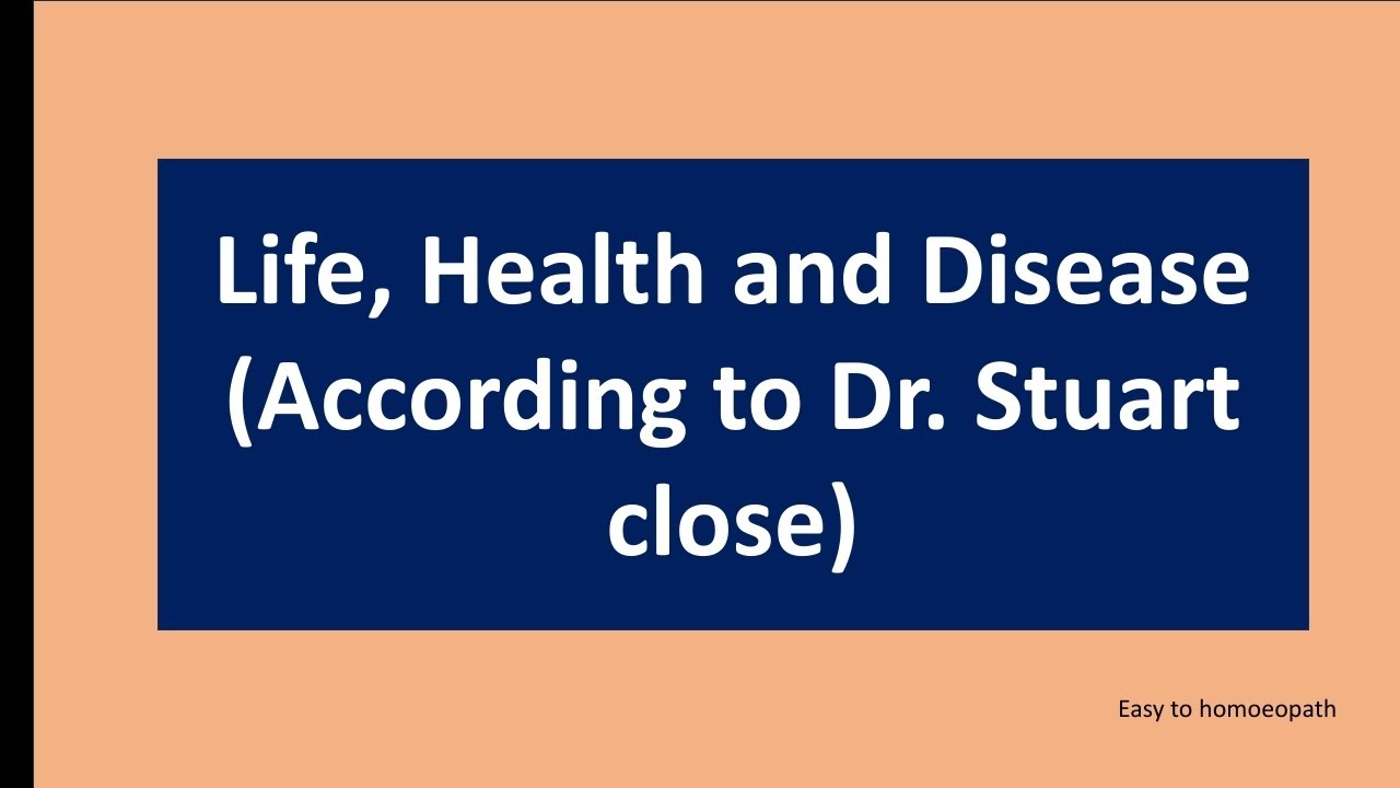 life, Health and Disease |Dr. Stuart close |philosophy lecture | Easy ...