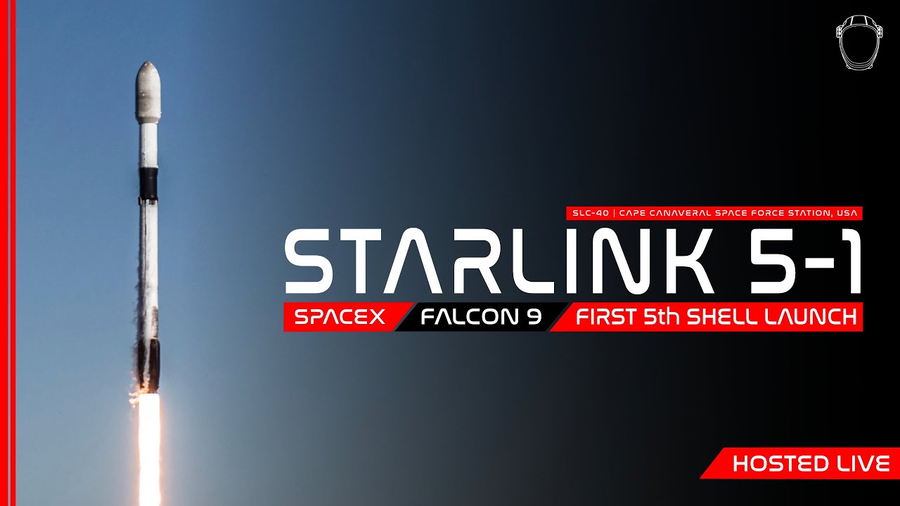 LAUNCHING NOW! SpaceX Starlink 5-1 Launch - YouTube