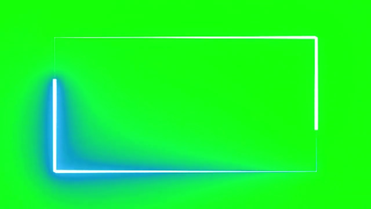 MARCO NEON animado pantalla verde [ efectos bordes con animación chroma ...