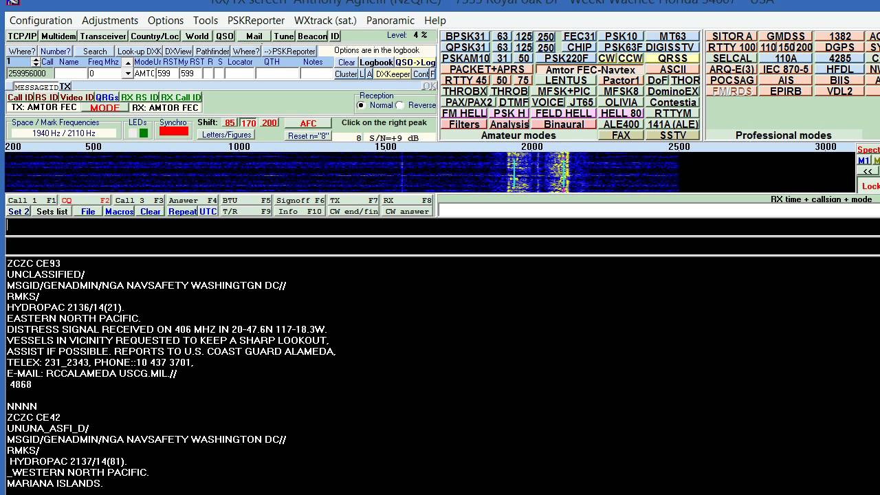 8414.5 KHZ NAVTEX ZCZC using Winradio Excalibur Pro - YouTube