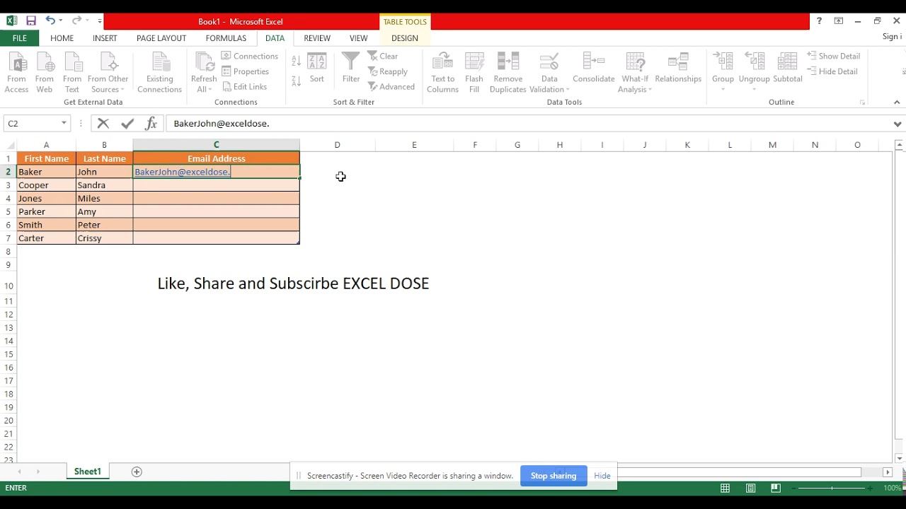 How to Use Flash Fill in Microsoft Excel Tutorial | Excel Dose - YouTube