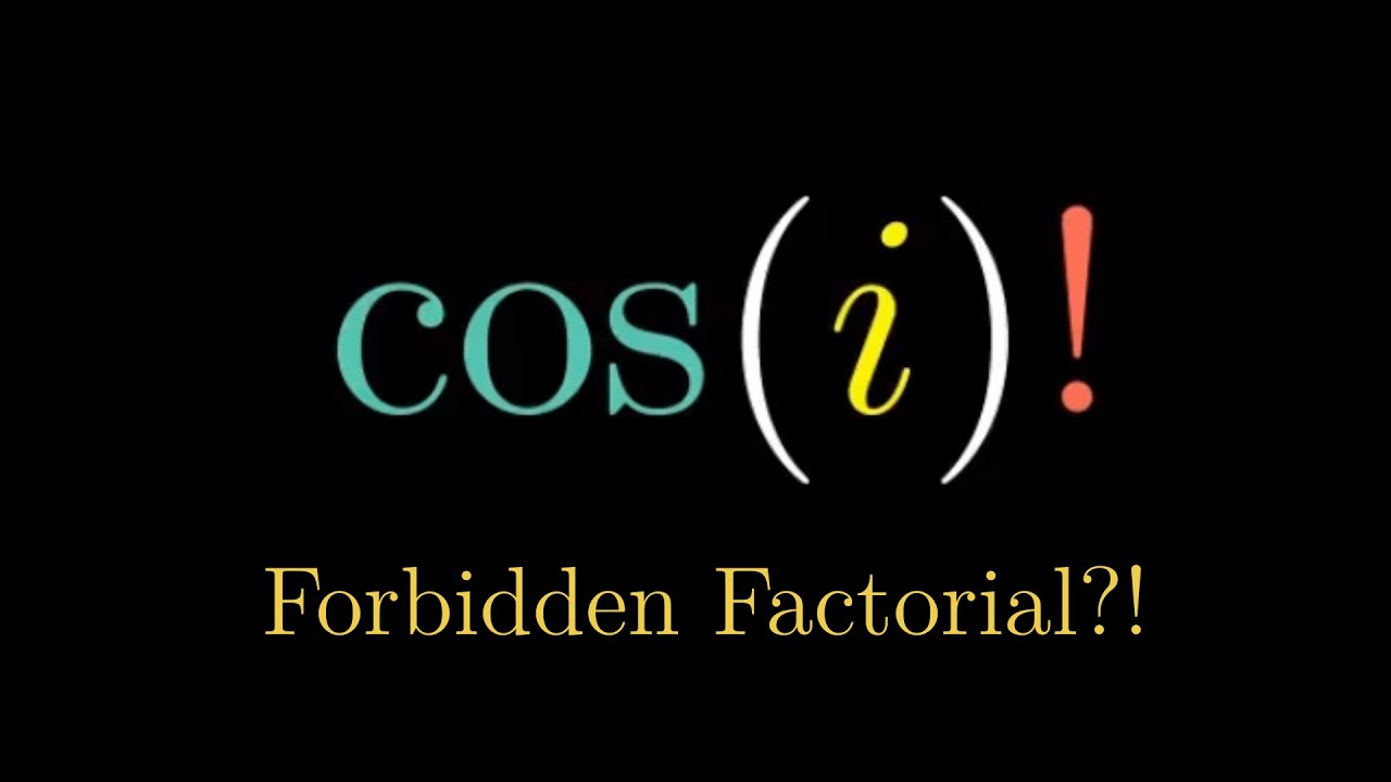 cos(i)! Looks Impossible… Until Gamma Function Fixes It - YouTube