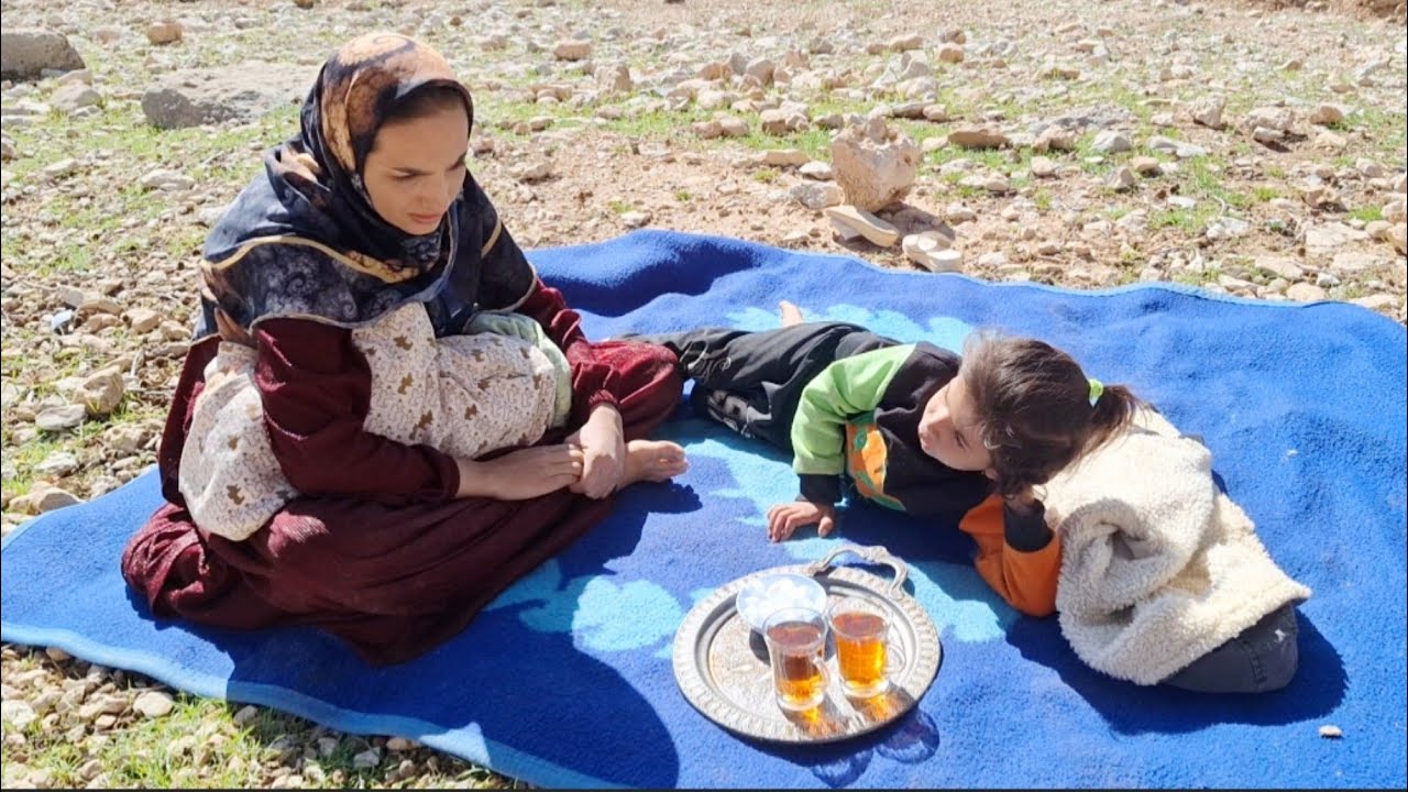 A Fire Tea in the Heart of the Mountain! Maryam and Her Children Find a ...