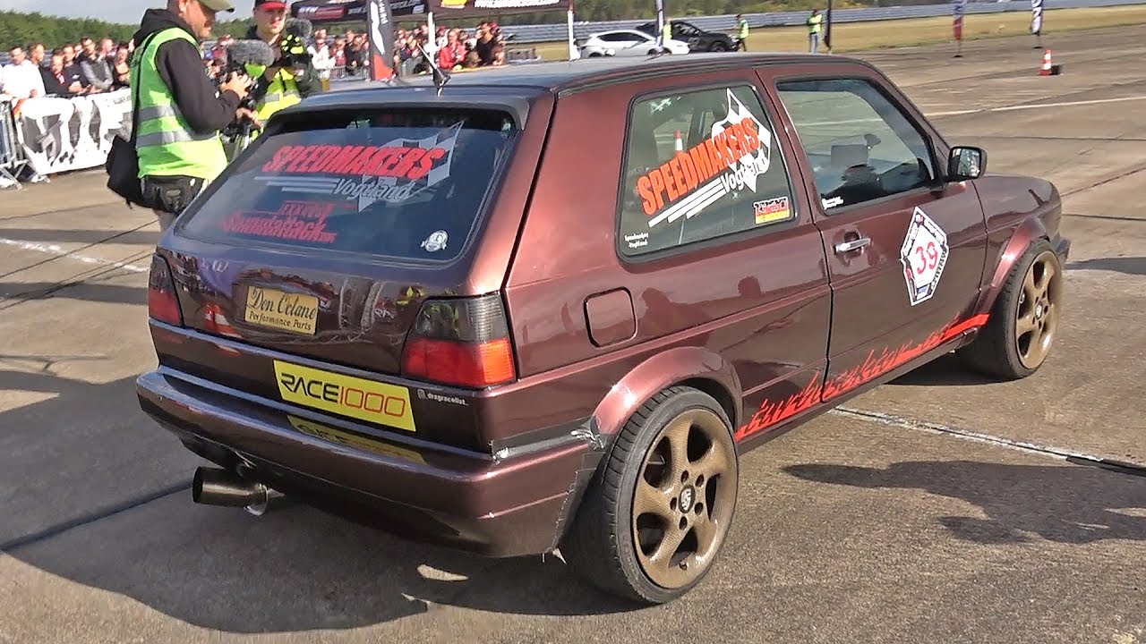 1300HP Volkswagen Golf 2 R33 Turbo Speedmakers Vogtland 1/2 Mile ...