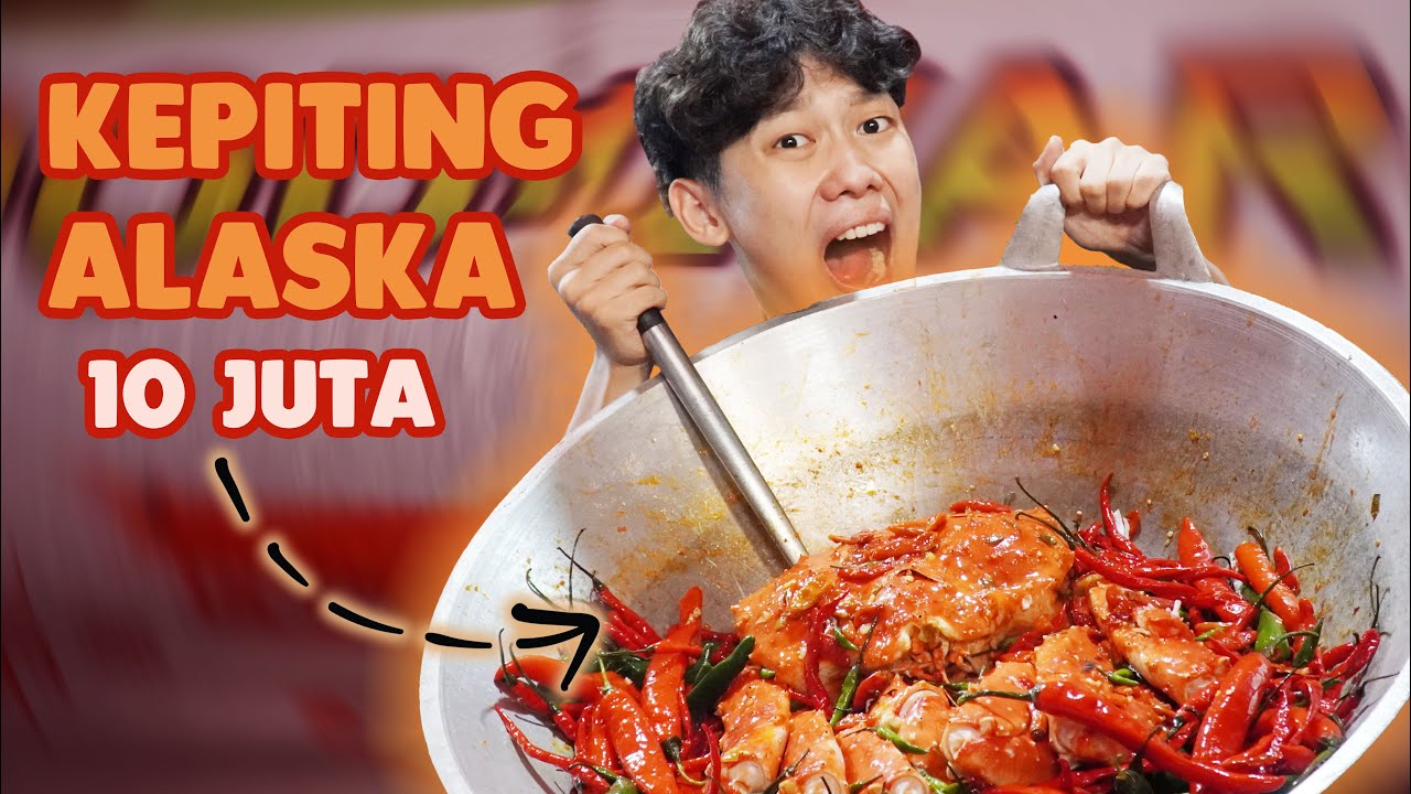MASAK KEPITING ALASKA RAKSASA DI SEAFOOD PINGGIR JALAN?! TERPEDAS CABE ...
