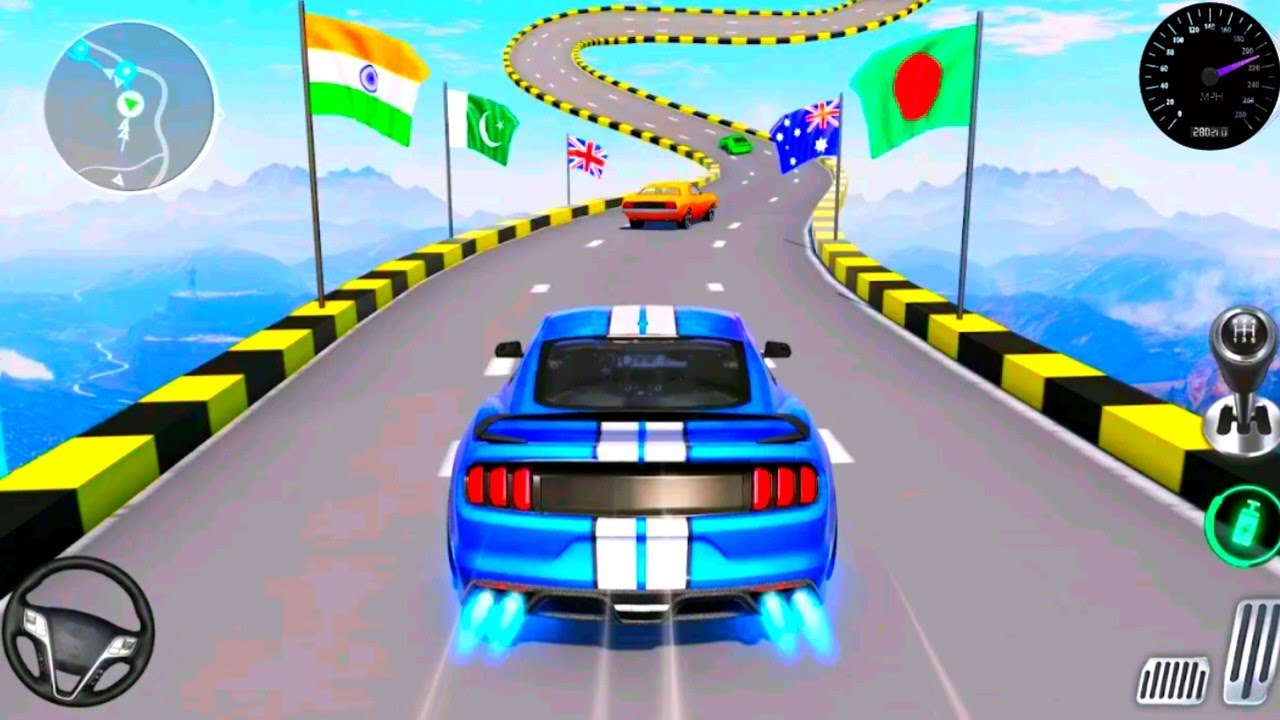 Real Mega Ramp Car Stunt 3D - Muscle Car Stunt Simulator - YouTube