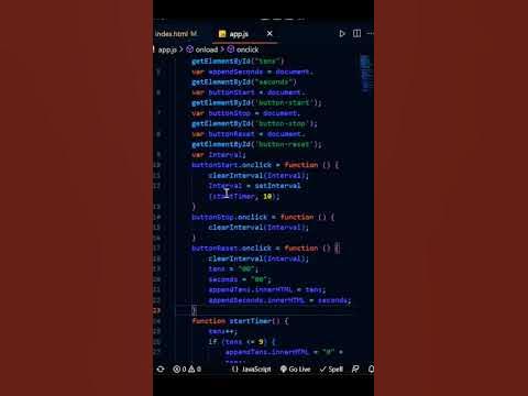 Stopwatch 🕛 Source code description 😊#shorts #stopwatch #html # ...