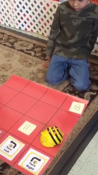 First Graders Coding using Beebots for Math Facts - YouTube