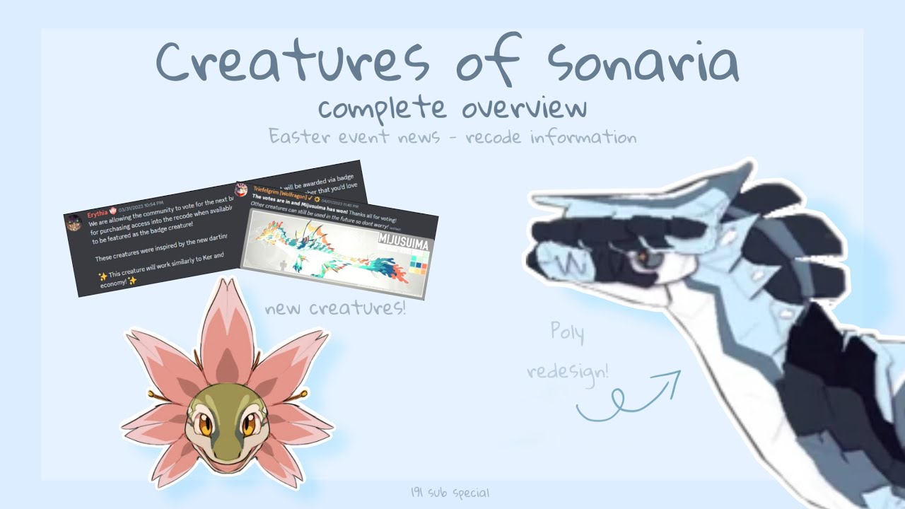Creatures of sonaria - COMPLETE overview - Easter event - recode info ...