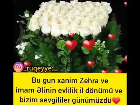 🌹Bu gün xanım Zehra ve imam Əlinin evlilik il dönümü və bizim sevgililər günümüzdü❤
