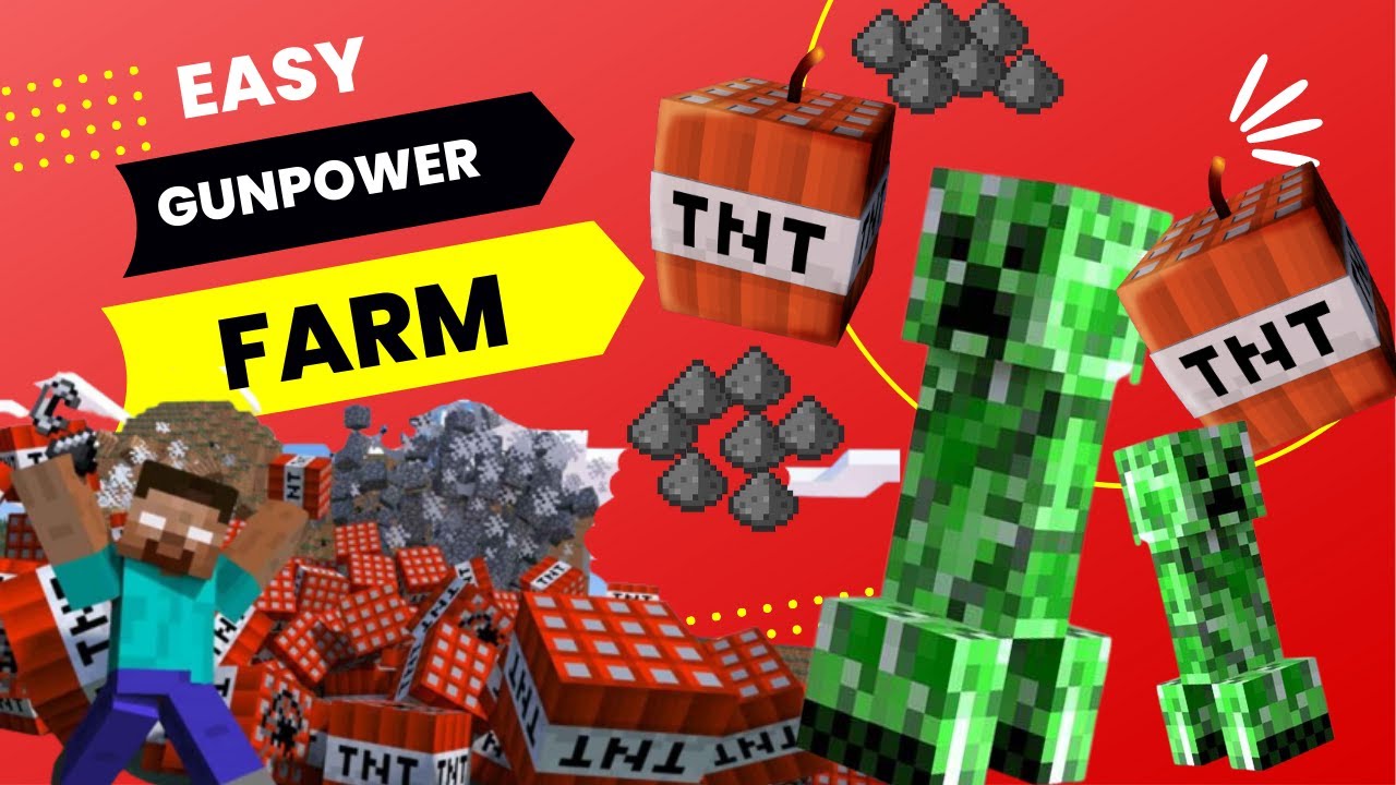 Easy Automatic Gunpower Farm In Minecraft Java Edition || 3000+ Per ...