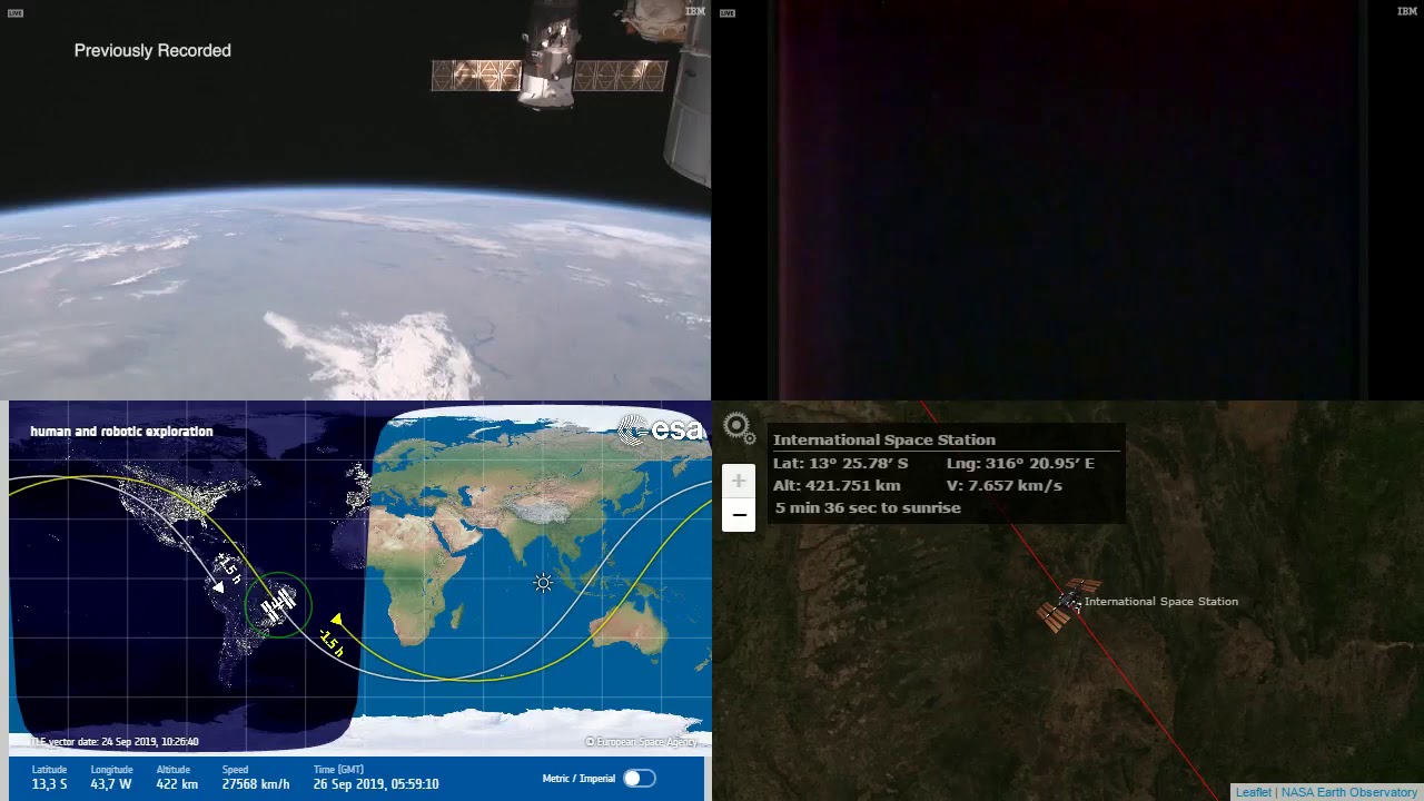 Radiation Over South America International Space Station NASA Live View ...