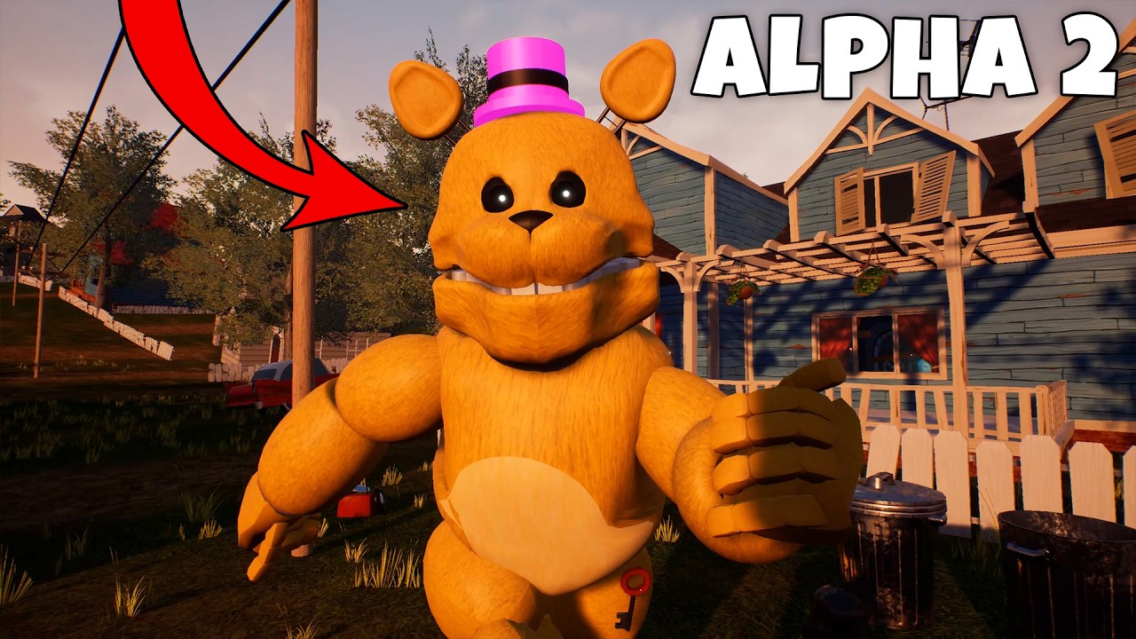 FAST FREDBEAR in Hello Neighbor Alpha 2 - YouTube