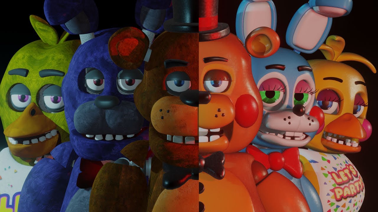 All fnaf 1-2 Animatronics Character Sings Fnaf 1 Song - YouTube