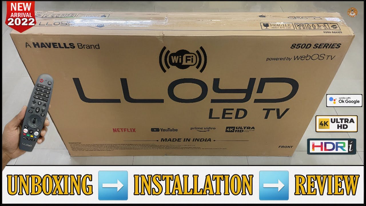 LLOYD 50US850D 2022 || 50 Inch 4k HDR WebOs Smart Tv Unboxing And ...