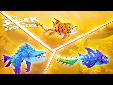 ALL NEW MUTANT SHARKS UNLOCKED (HUNGRY SHARK EVOLUTION) - YouTube