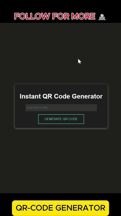 QR-CODE Generator Using Html Css and Javascript 2.0 | part 2 #coding #webdesign #qrcode #part2 ...