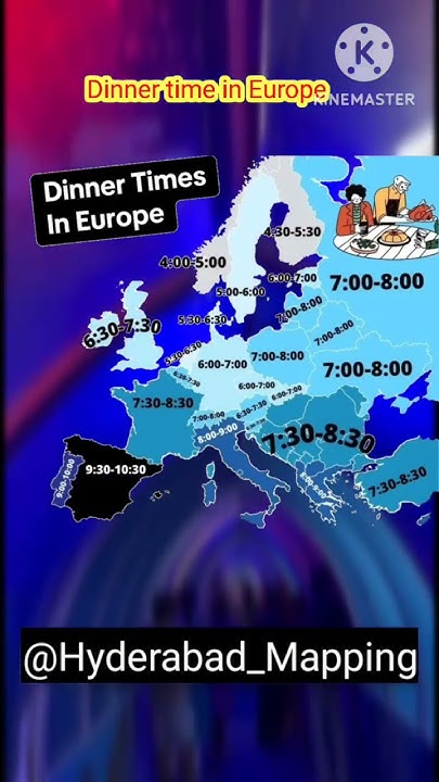 Dinner time in Europe #history #map #mapping #flags #geography # ...