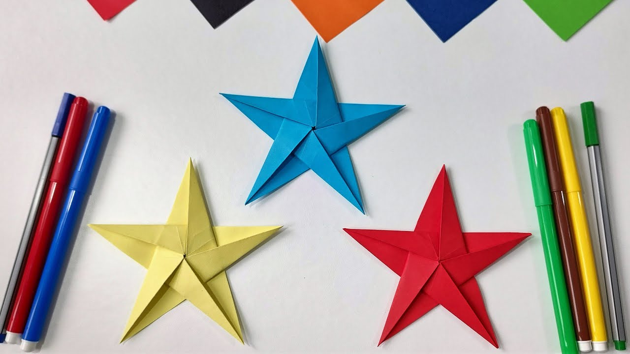 Christmas paper star, Easy Origami, Things from paper, Paper craft ...