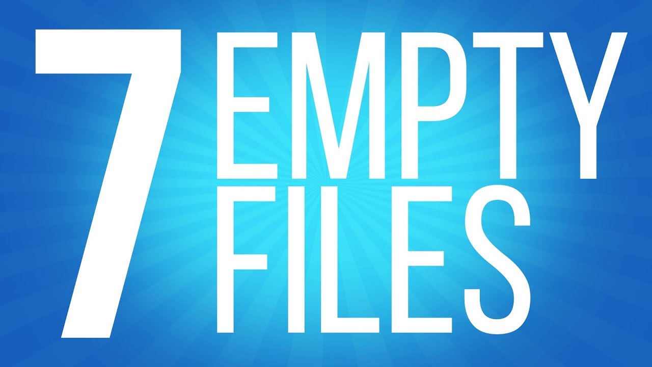 Empty Files - 7 Ways To Make Them That You May NOT Know - YouTube