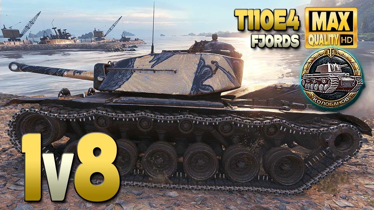 T110E4: Thriller on map Fjords - World of Tanks - YouTube