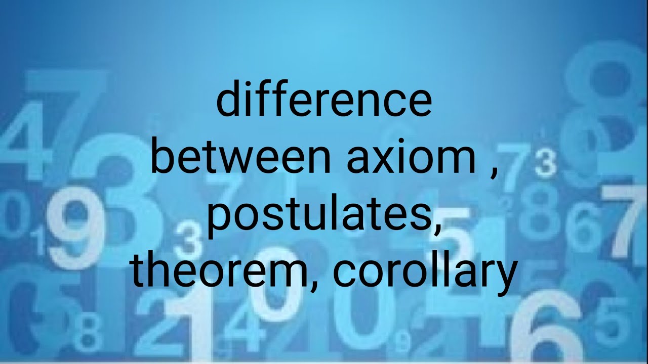 Difference between axiom and postulates#devenmaths - YouTube