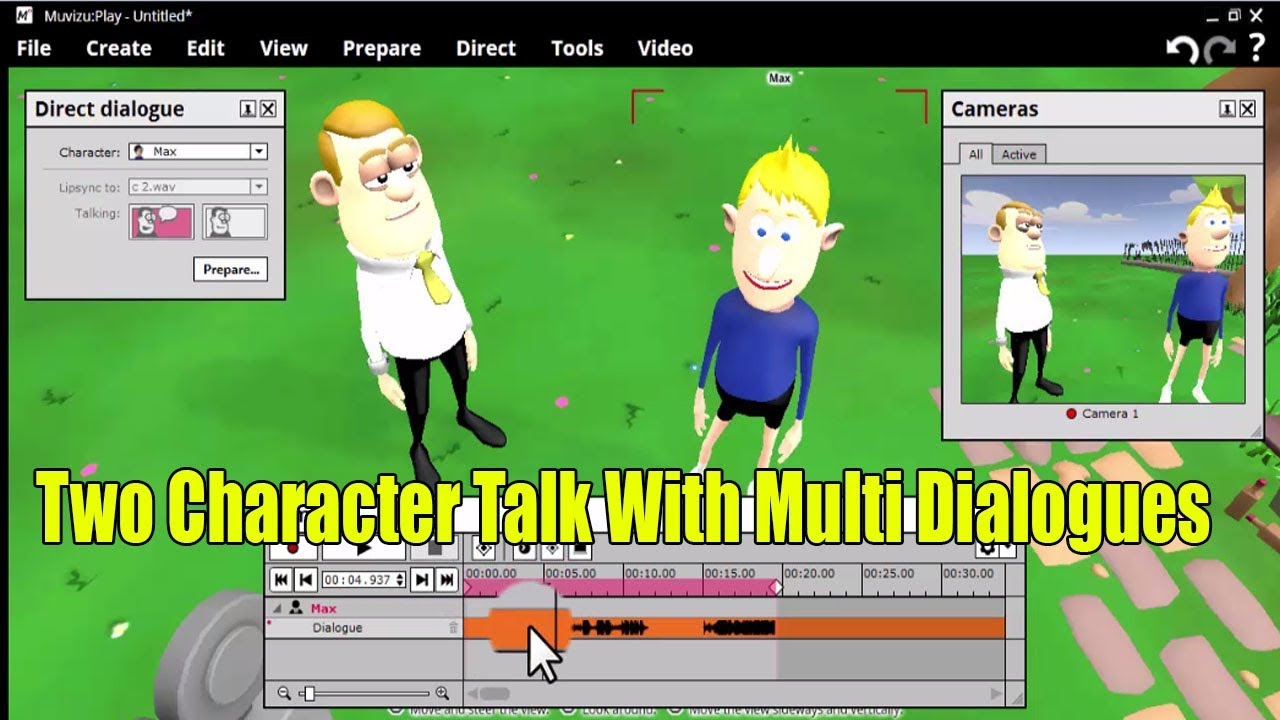 muvizu play two character talking with multi dialogues at same time ...