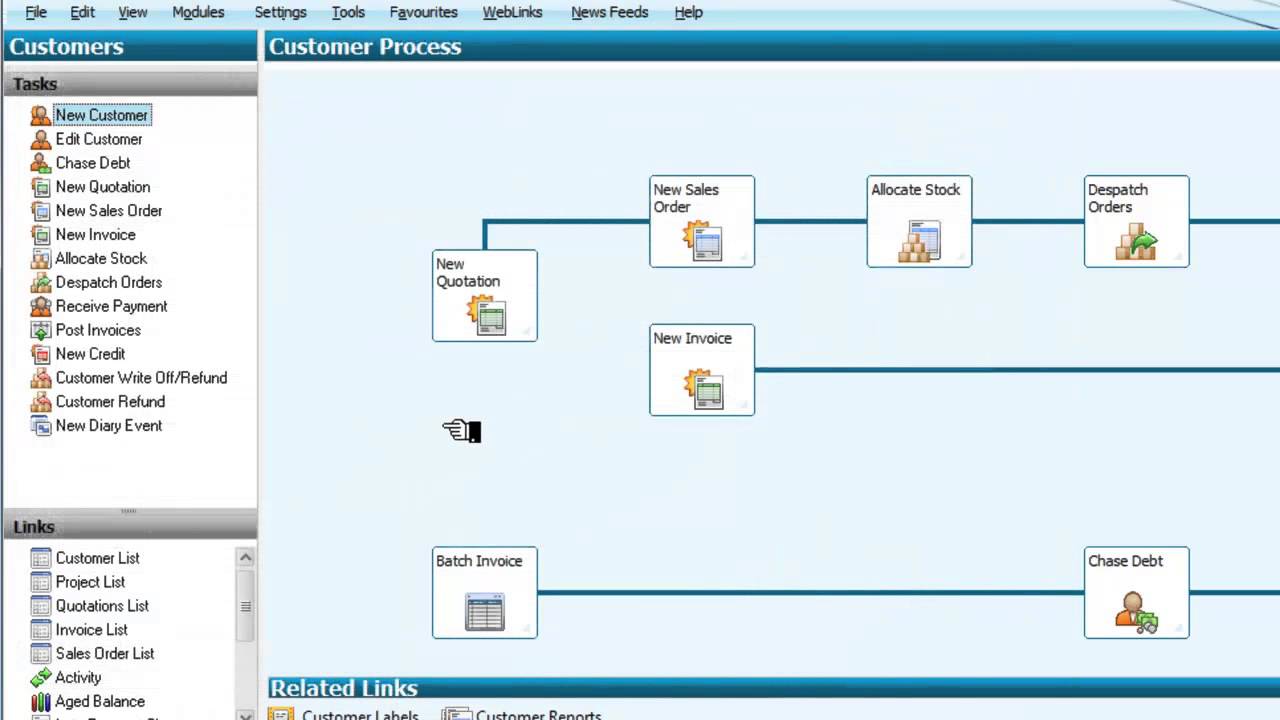 Sage Line 50 Project Invoice to customer - YouTube