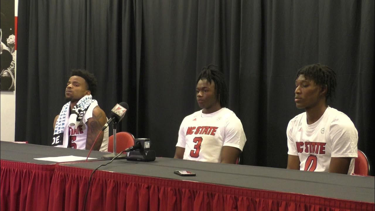 Nc State Basketball Players Following Exhibition Win Over Elizabeth City State Youtube
