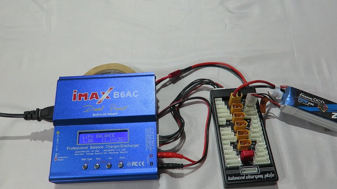TUTORIAL BATERÍAS LIPO 3S (CARGADOR IMAX B6AC + ADAPTADOR MULTICARGA PARALELA 2S-6S) - YouTube