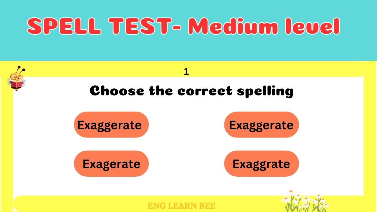 CAN YOU SCORE 10/10?? ENGLISH SPELLING QUIZ || PART 1---Medium level ...