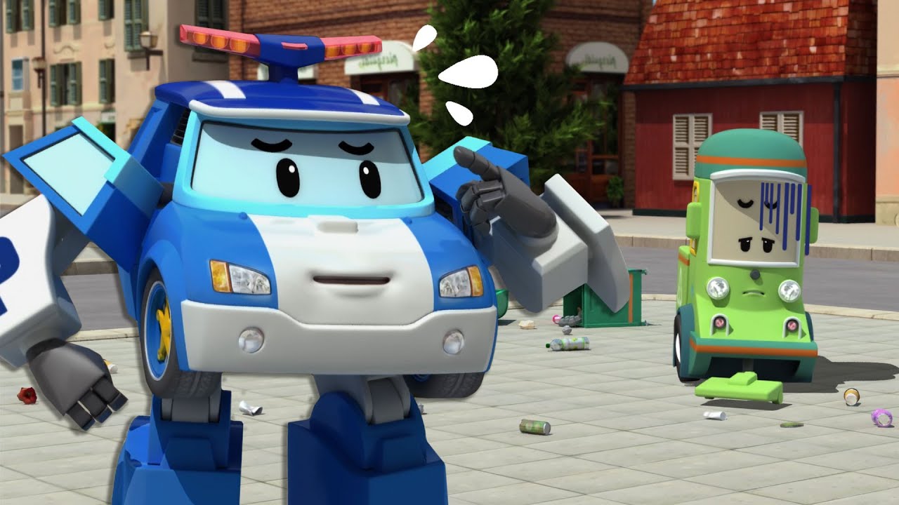 Secret d'une Poubelle | Classe de Sécurité Robocar POLI | Dessin Animé pour Bébé | Robocar POLI ...