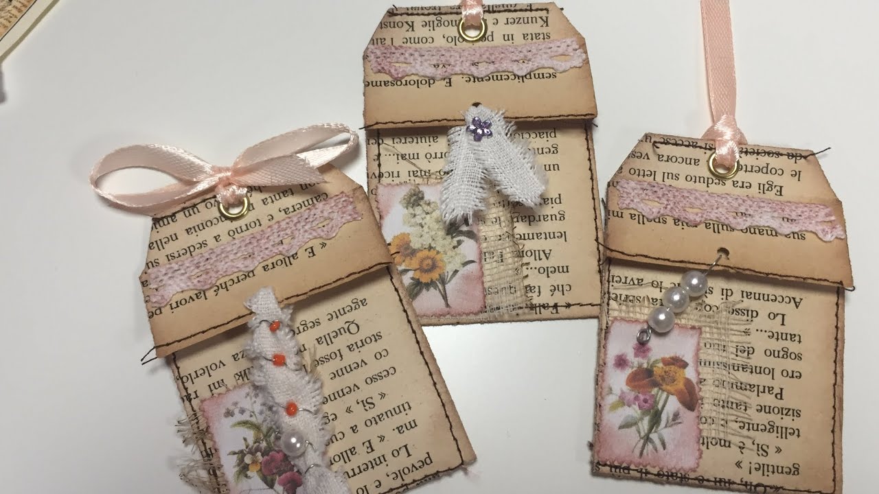 CRAFT WITH ME ITA | INIZIO COPERTINA NUOVO JUNK JOURNAL E TAGS DI GI ...