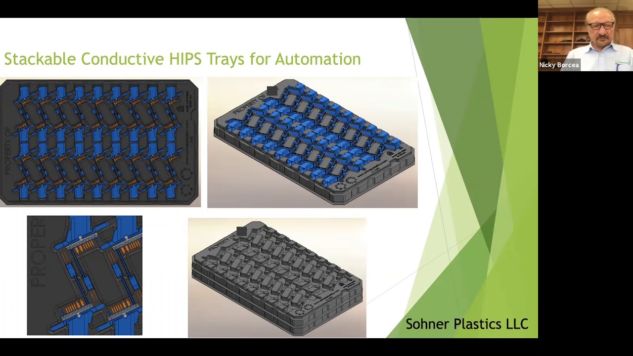 Stackable Conductive HIPS Trays for Automation - YouTube