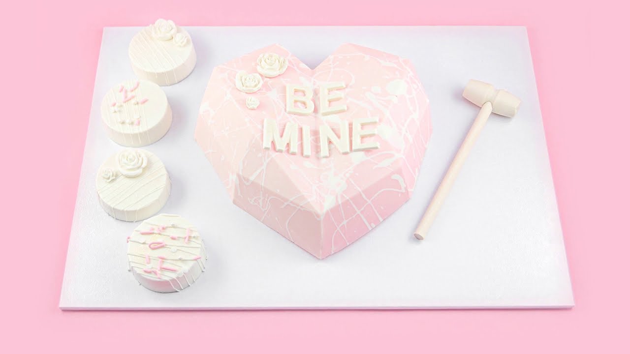 Be Mine Breakable Heart | Molded Chocolate - YouTube