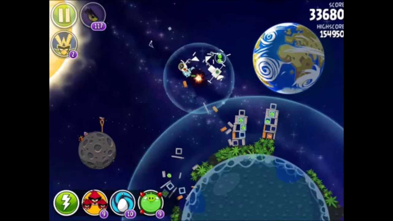 Angry Birds Space - Solar System. Level 10-3 Earth. 3 stars - YouTube