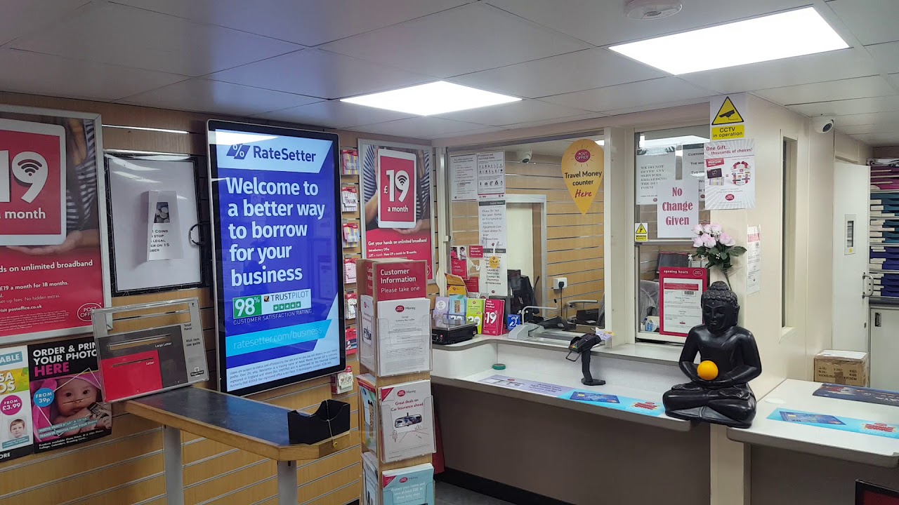NABERmedia Post Office advertising screen in Western Road Post Office ...