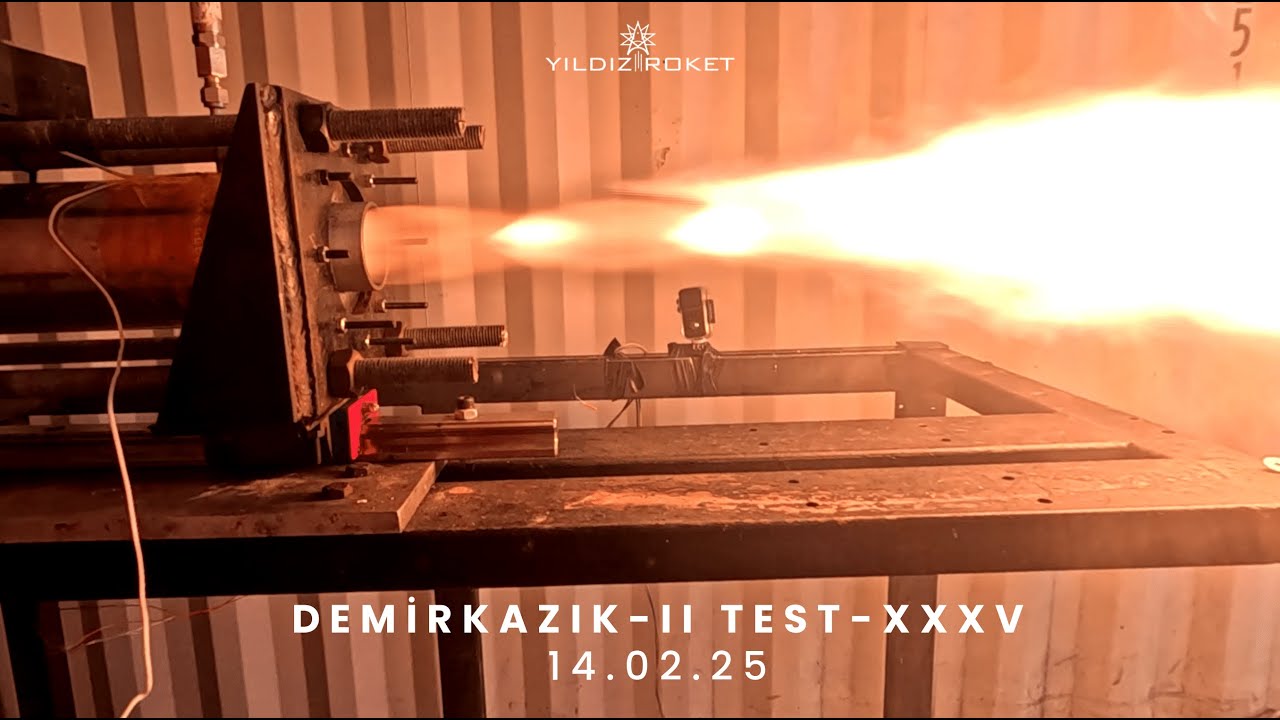 Static Fire Test-35 | DEMİRKAZIK-II Hybrid Rocket Motor | Yıldız Rocket ...