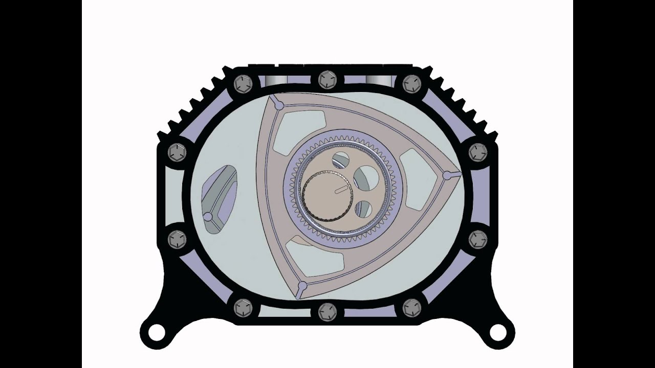 SolidWorks Project - Wankel Engine Motion (ENMF 503, 2012) - YouTube