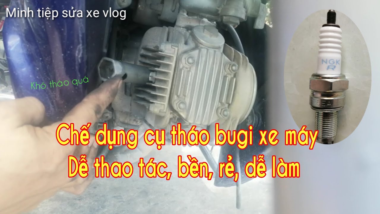 Chế dụng cụ tháo bugi chuyên nghiệp / invent simple bigi remover - YouTube