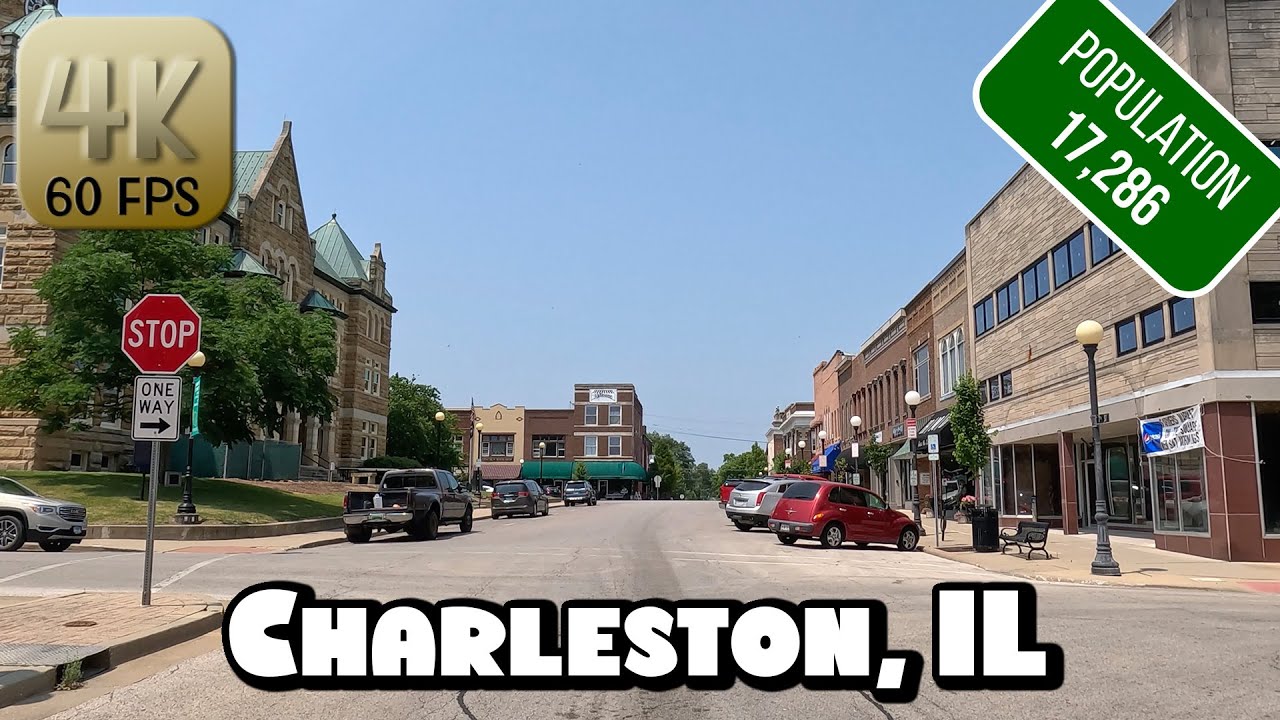 Driving Around Small Town Charleston, Illinois in 4k Video - YouTube