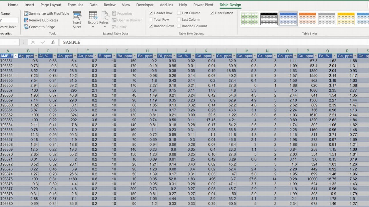 Excel for Geologists - YouTube