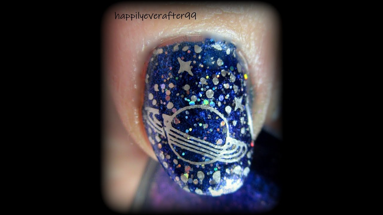 Space Themed Nail Art Tutorial - YouTube