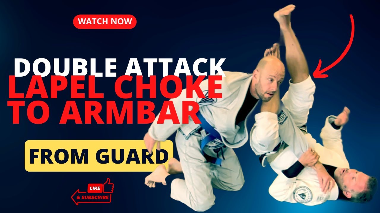 Super Sneaky BJJ Double Attack Lapel Choke To Arm Bar From Guard! - YouTube