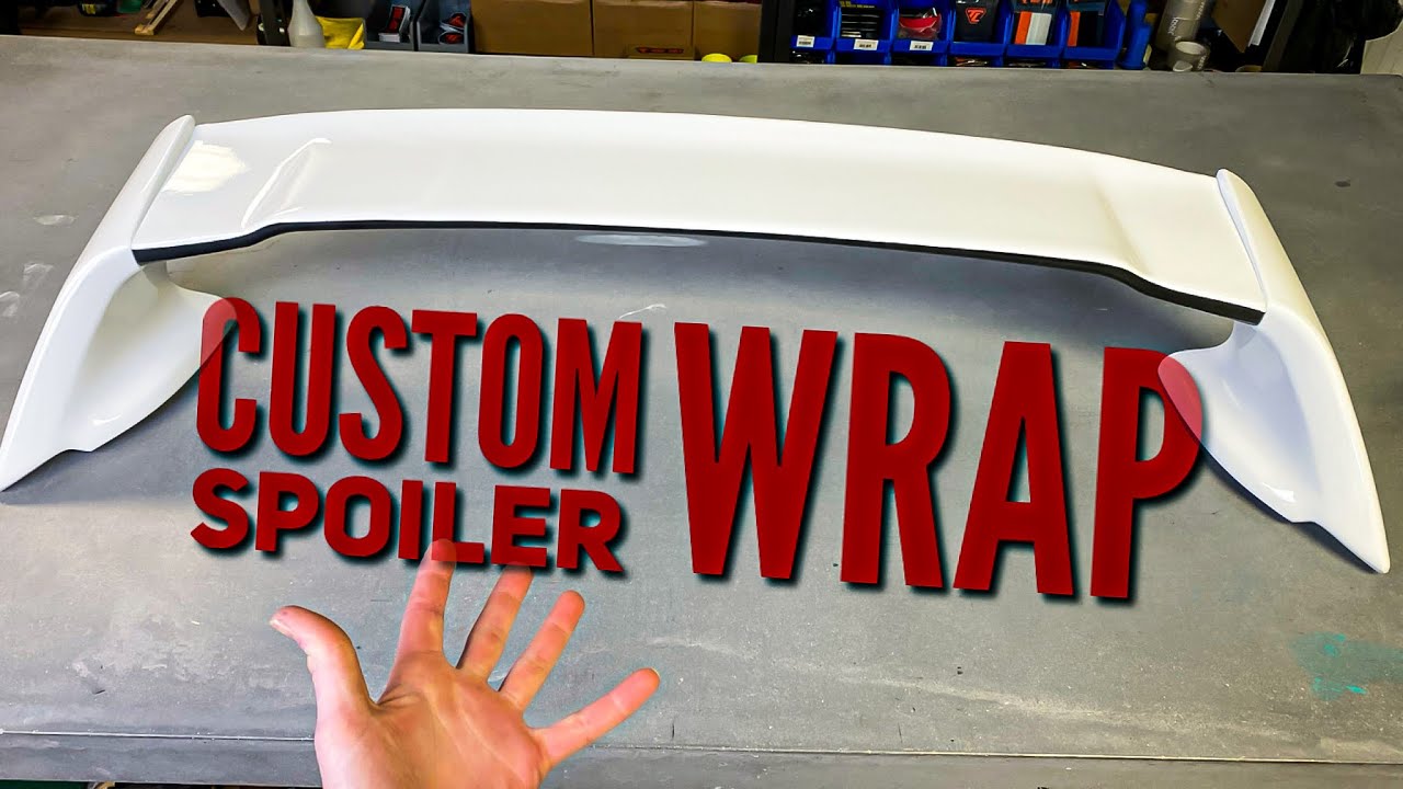Spoiler vinyl wrap. How-To - YouTube