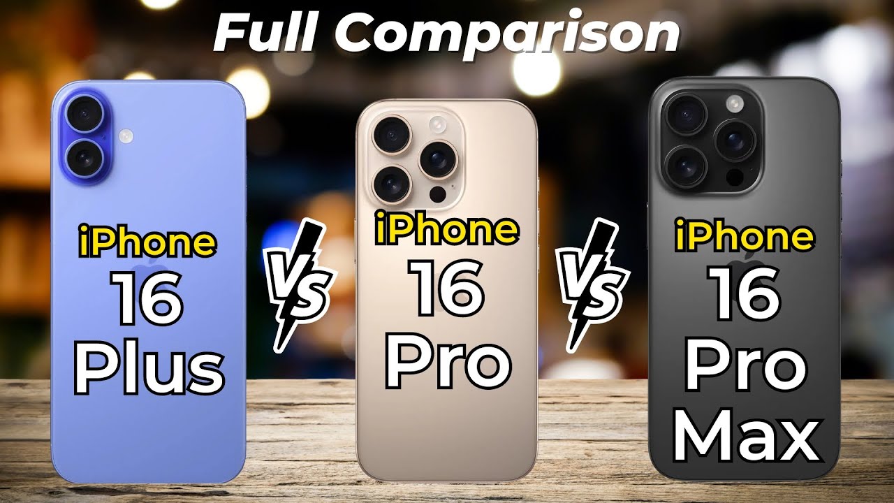 iPhone 16 Pro Max vs iPhone 16 Pro vs iPhone 16 Plus 🔥 Real Specs ...