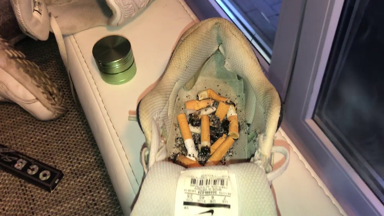 Girls trashed Nike Air Max 1 used as ashtray - YouTube