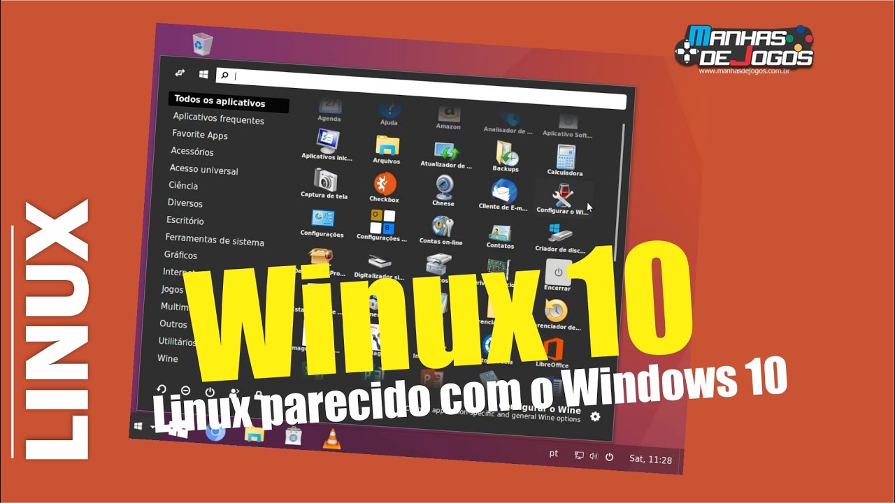 Winux10 - Linux parecido com o Windows 10 - YouTube